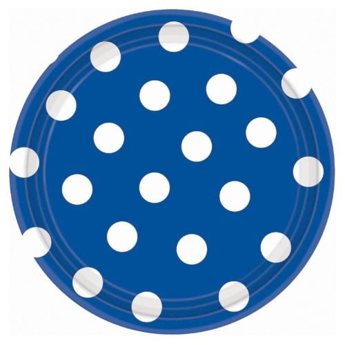 blue polka dot dessert plates party accessory - Walmart.com