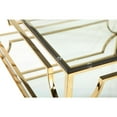 American Home Classic Edward Square Metal and Glass Coffee Table in ...
