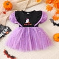 CAIVO Toddler Girls Short Sleeve Halloween Cartoon Cartoon Prints Dress ...