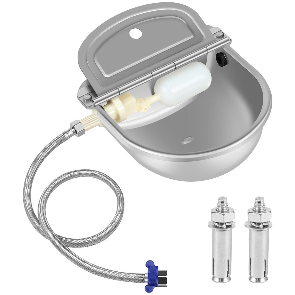 QJUHUNG Automatic Animal Drinking Water Bowl 304 Stainless Steel Animal ...