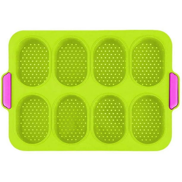 Oval Silicone Mold, Non Stick French Bread Baguette Pans, Mini Cake ...