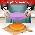 Two pieces of 9-inch silicone round cake molds, non-stick and easy to ...