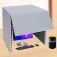 Desktop Soundproof Cover, Isolation Booth, Vocal Sound Absorbing Shield ...
