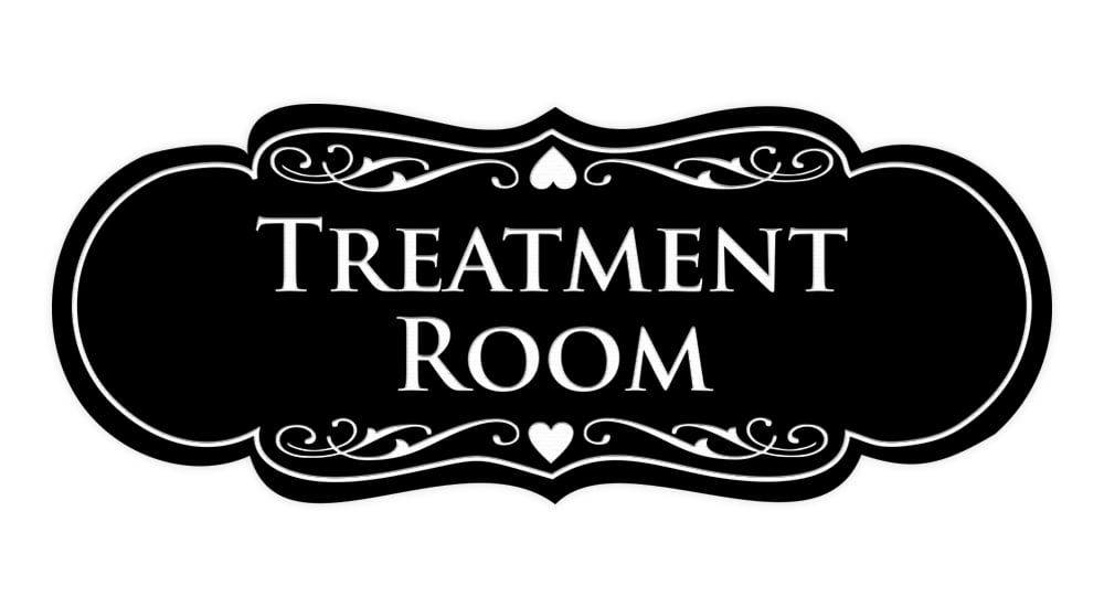 Signs ByLITA Designer Treatment Room Sign (Black) - Large - Walmart.com