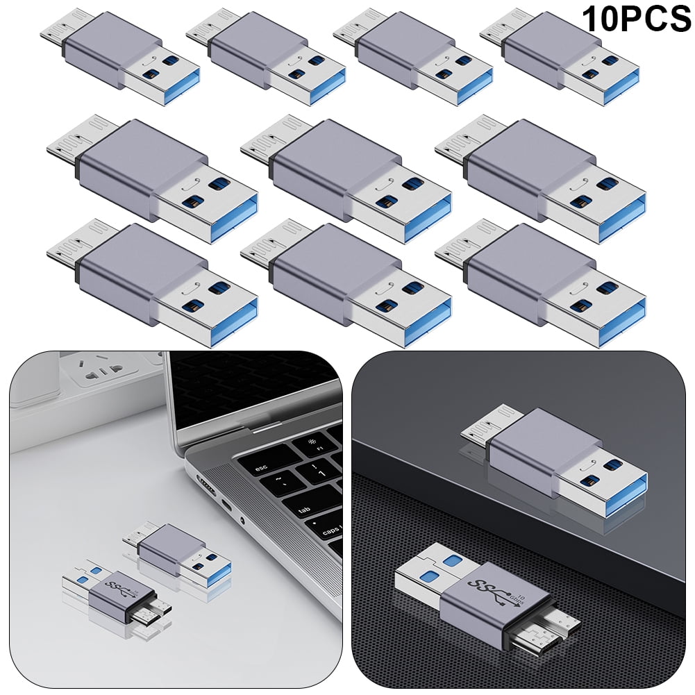 Adaptador Micro B HDD Adaptador Datos USB3.1 Gen2 Transmisión 10 Gbps ...
