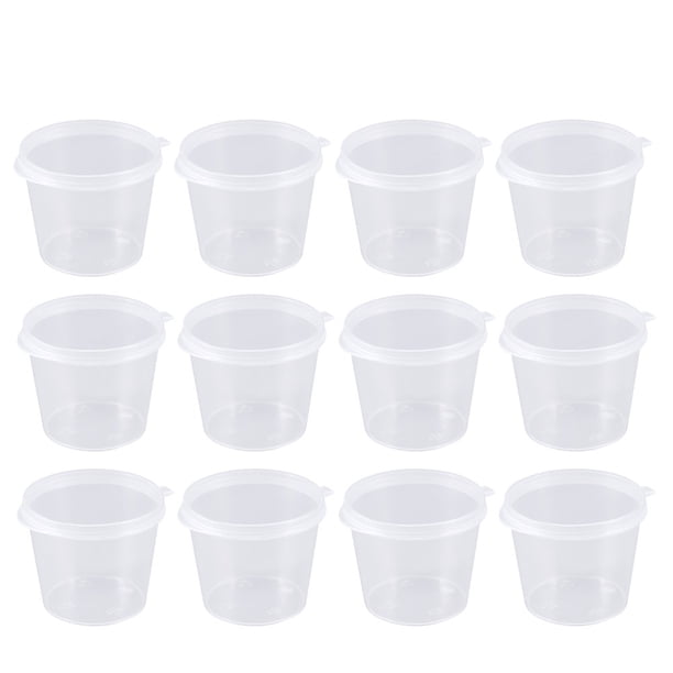 AMERTEER Cup Sauce Plastic Mini Dipping Vinegar Salt Bowl Sushi Sugar ...