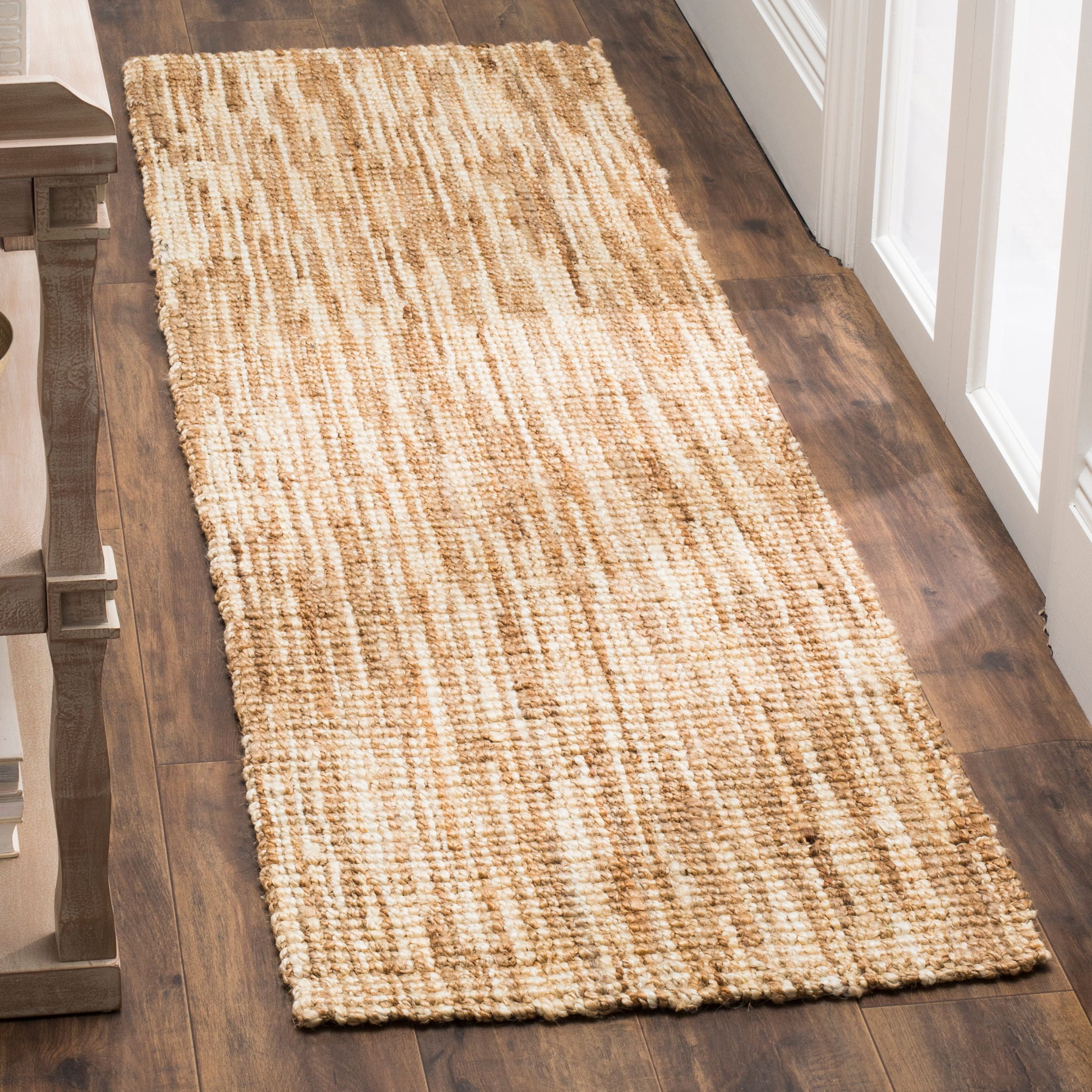 SAFAVIEH Natural Fiber Antoine Braided Jute Runner Rug, Natural/Cream ...