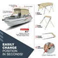 KNOX Universal 4-Bow Bimini Tops for Boats Cover Side Walls, Support ...