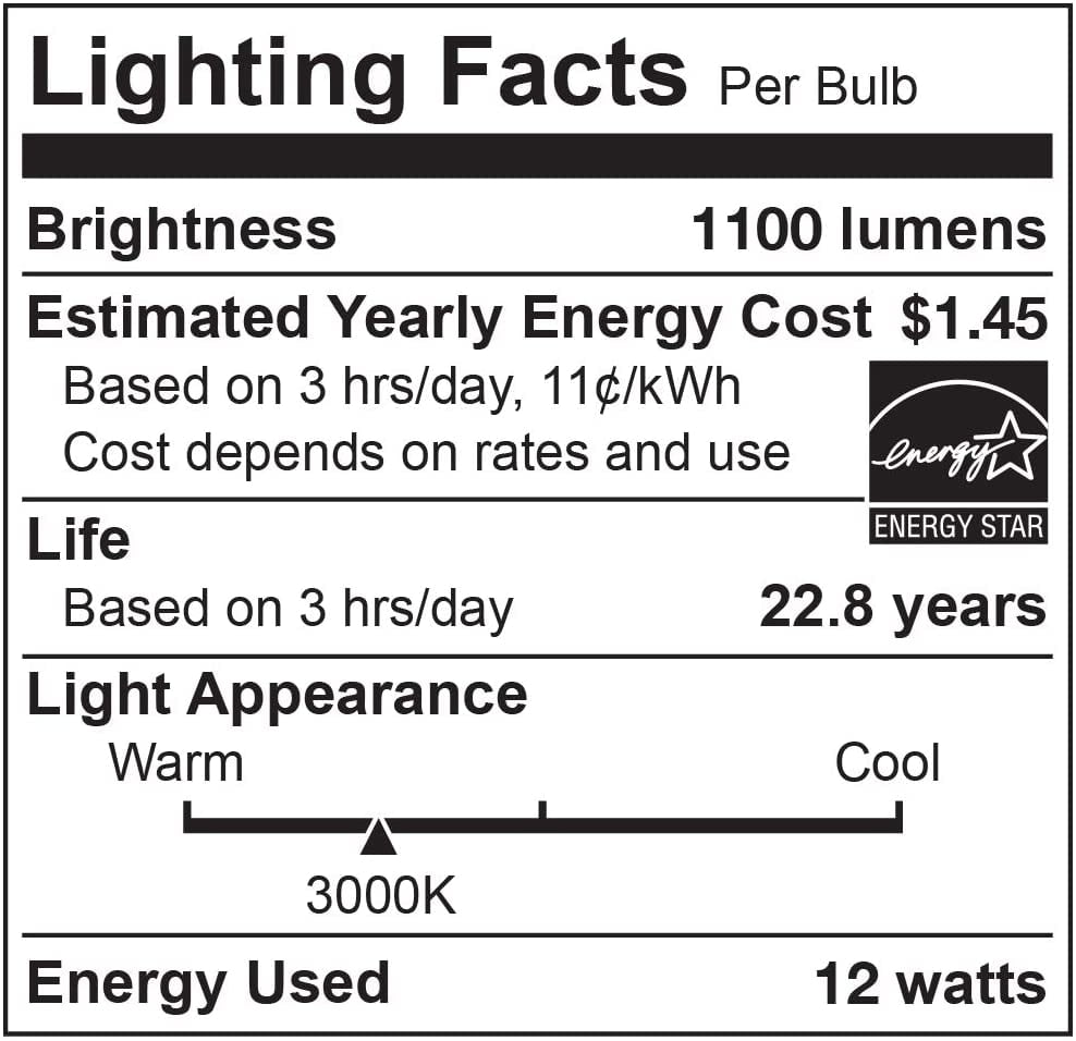 Cree Lighting A19 75W Equivalent LED Bulb, 1100 lumens, Dimmable ...