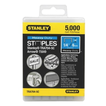 STANLEY TRA704-5C 1/4-Inch Heavy Duty Staples 5,000 ct Box - Walmart.com