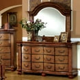 Furniture of America Bellagrand Antique Tobacco Oak Solid Wood Queen Bedroom Set 5pcs with Bed ...