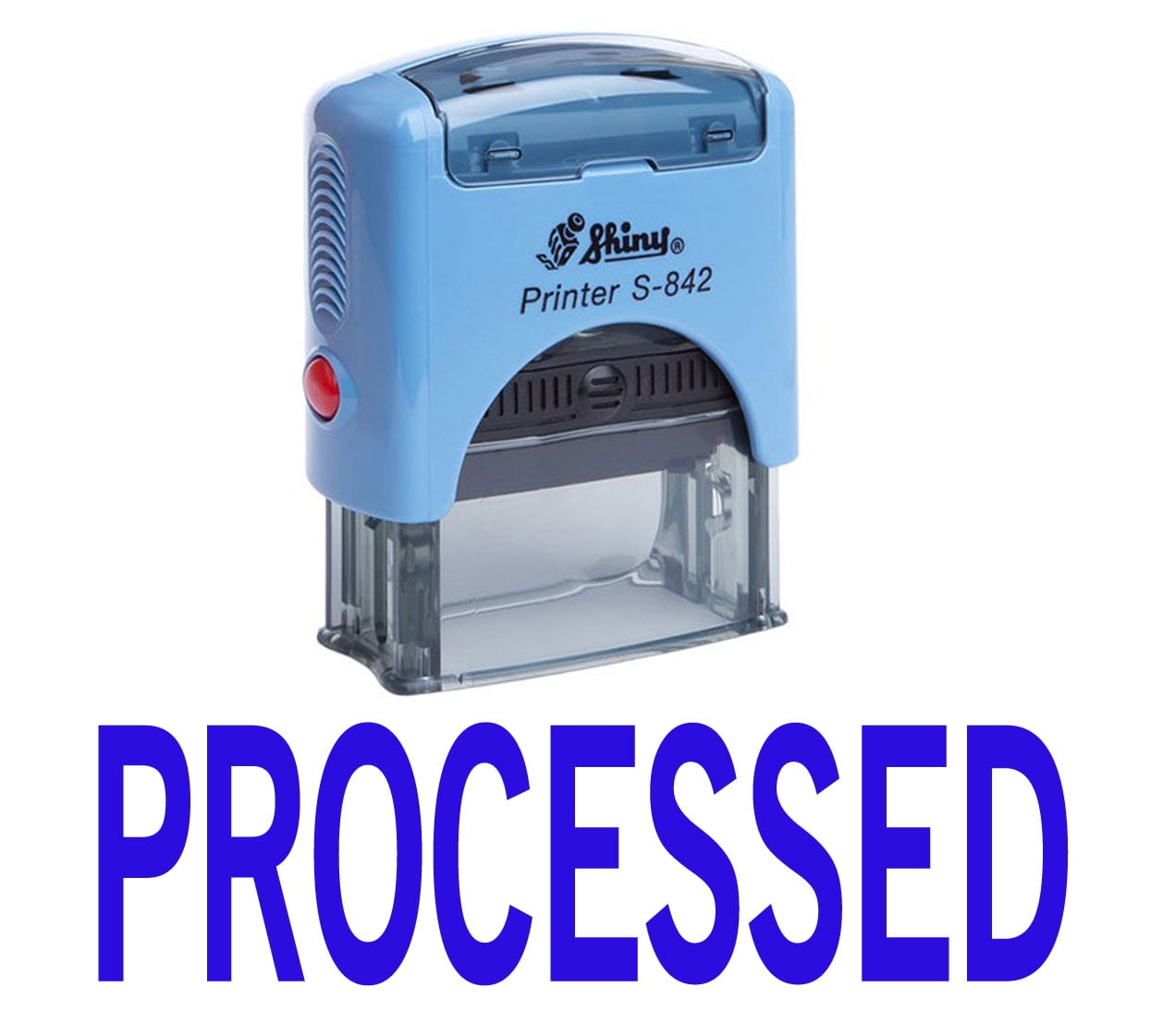 PROCESSED Self Inking Rubber Stamp Custom Shiny Office Stationary Stamp ...