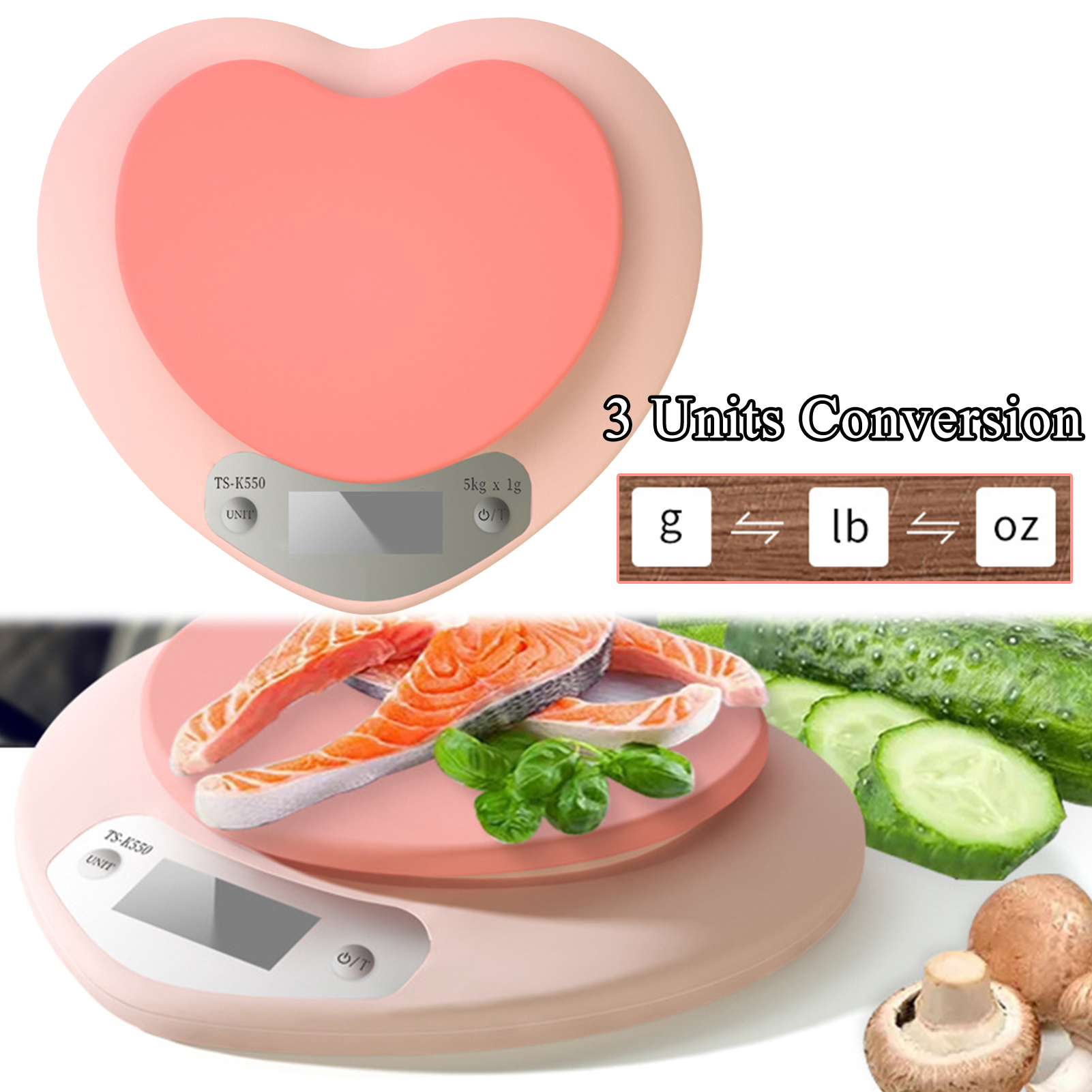 Walbest 0-5KG High Precision Kitchen Scale 3 Units Conversion Weighing ...