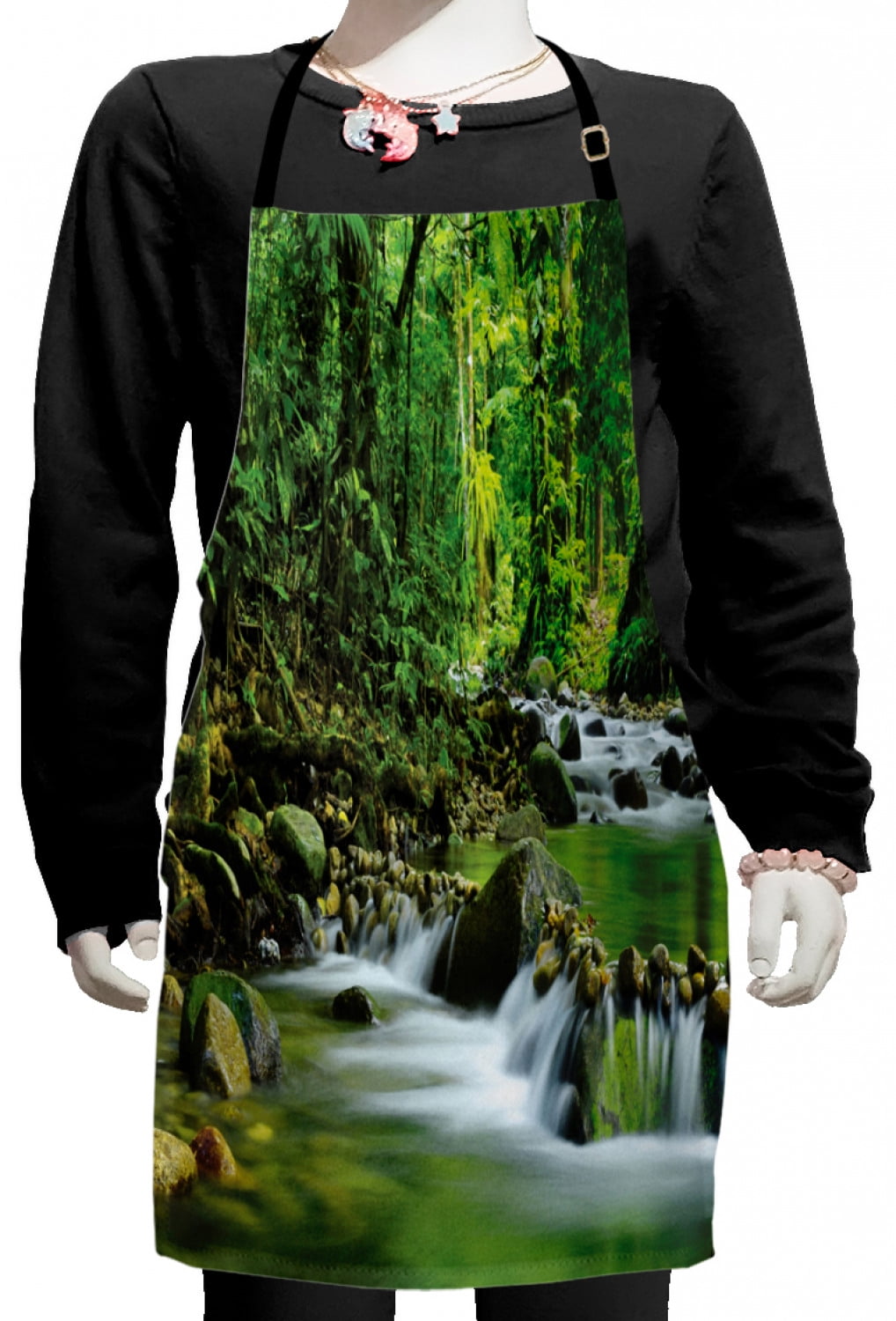 Rainforest Kids Apron, Mountain Stream in a Tropical Rain Forest ...
