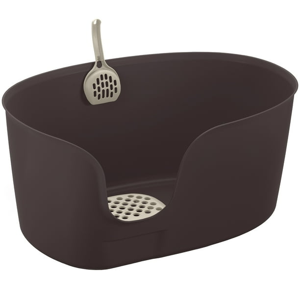 Richell Paw Trax High Wall Cat Litter Box XL with Scoop, Perfect for ...