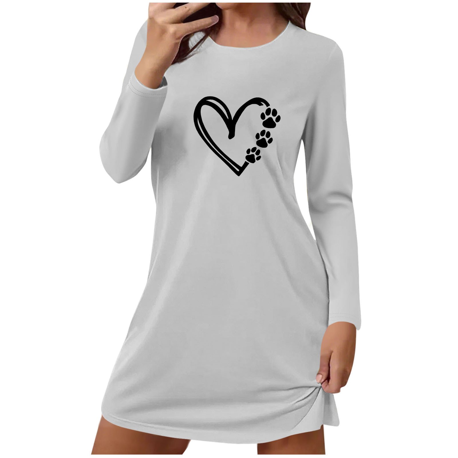 Click here for Yuyuzo Nightgown For Woman Short Sleeve Heart Prin... prices