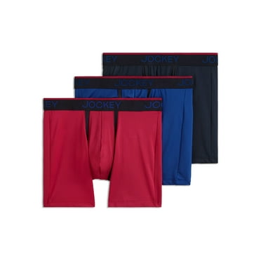 Reebok Men's Tech Comfort Long Length Boxer Brief Underwear 9 Inch, 3 ...