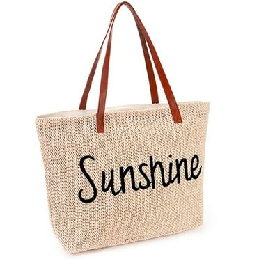 WOMEN'S BEACH TOTE BAG WITH ROPE HANDLE - Walmart.com