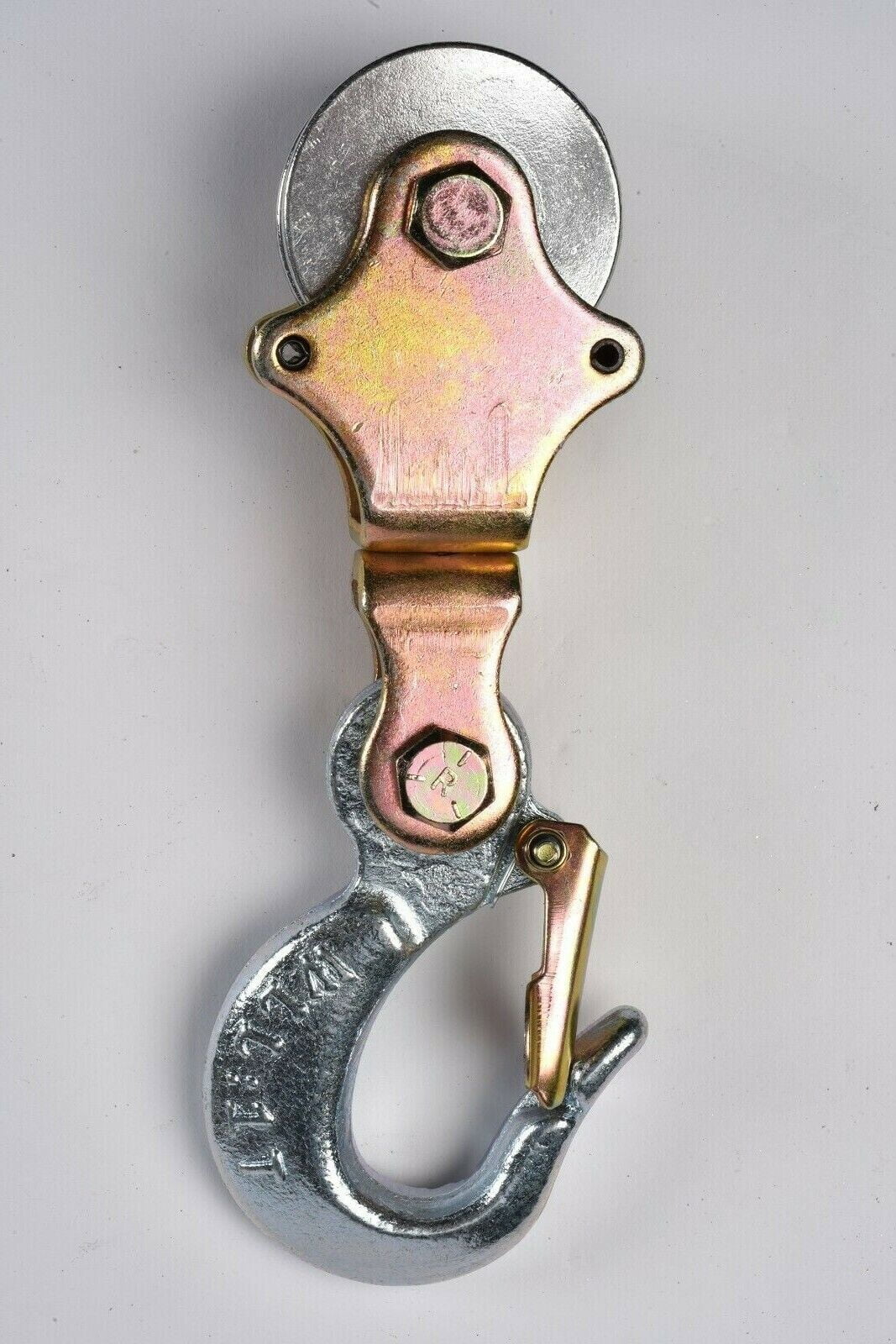 Swivel Eye Hoist Hook Wire Rope Pulley Block 1 Ton Snatch Sheave ...