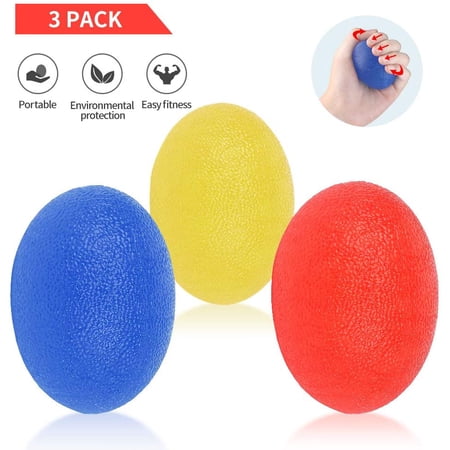 Hand Trainer Finger Trainer Egg-Shaped Grip Balls, 3pcs 30-60lbs, Hand ...