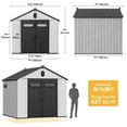 YINTATECH Large 8x8t Outdoor Storage Shed resin storage shed with floor ...