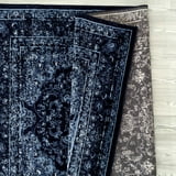 Luxe Weavers 8x10 Distressed Navy Oriental Area Rug, Non-Shedding ...