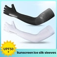1 Pair Sun Protection Arm Sleeves with Reflective Design Thin ...
