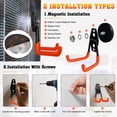 Heavy Duty Magnetic Double Claw Hook, Wall Mount Magnet Hanging Holders ...