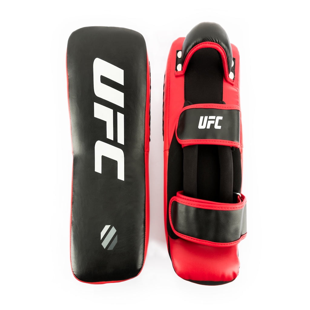 UFC Pro Comfort Thai Pads- Black/Red MMA Kicking and Punching Blocker ...