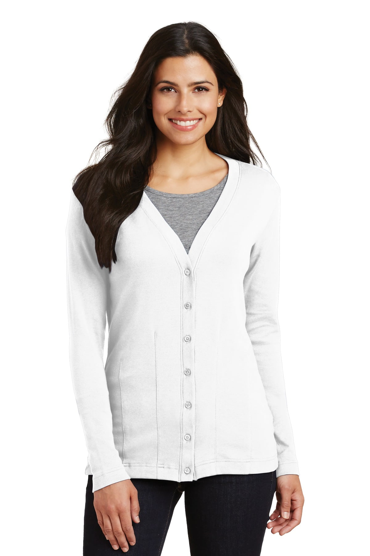 Port Authority Women's Modern Stretch Cotton Cardigan - L515 - Walmart.com
