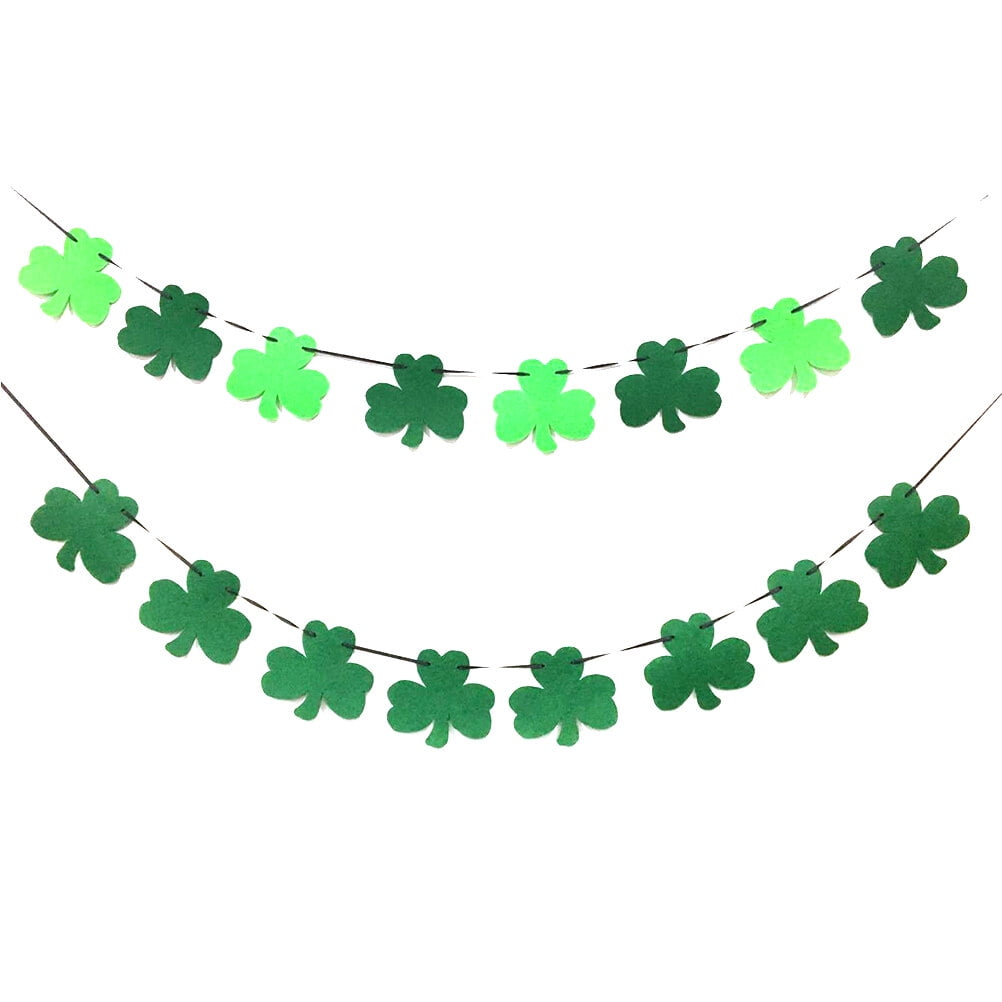 Click here for Kakowely 2pcs Shamrock Felt Banner St. Patricks Da... prices