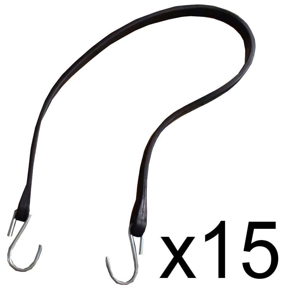 Tarp Strap 41" (15) Pack Natural Rubber Trailer Truck Tie Down Bungee ...