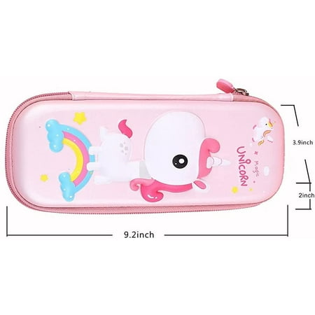 Unicorn Cute Pencil Box for Teen Girls and Kids, Cartoon 3D Pen Pouch ...