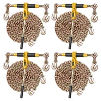 KFFKFF Ratchet Chain Binder Set, 5/16 in x 12.8 ft G80 Chains, 8000 lbs ...