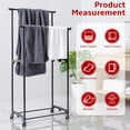 50" H Free Standing Towel Rack, 2 Tier Metal Black Towel Rack Stand for ...
