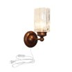 Nathan James Tamlin Brass Wall Mounted Sconce 1-Light Fixture with ...