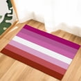 Color Stripes Door Mat Red Purple Pink White Striped Abstract Non Slip ...