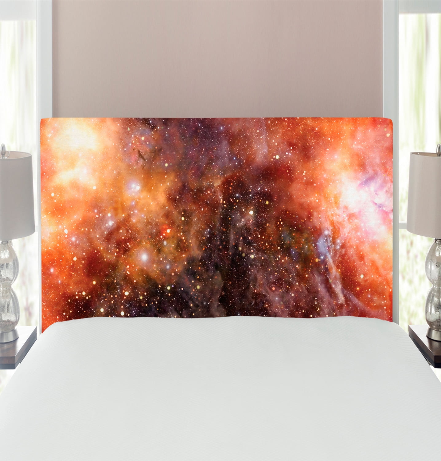 Outer Space Headboard, Nebula Gas Cloud in Deep Outer Space Galaxy ...