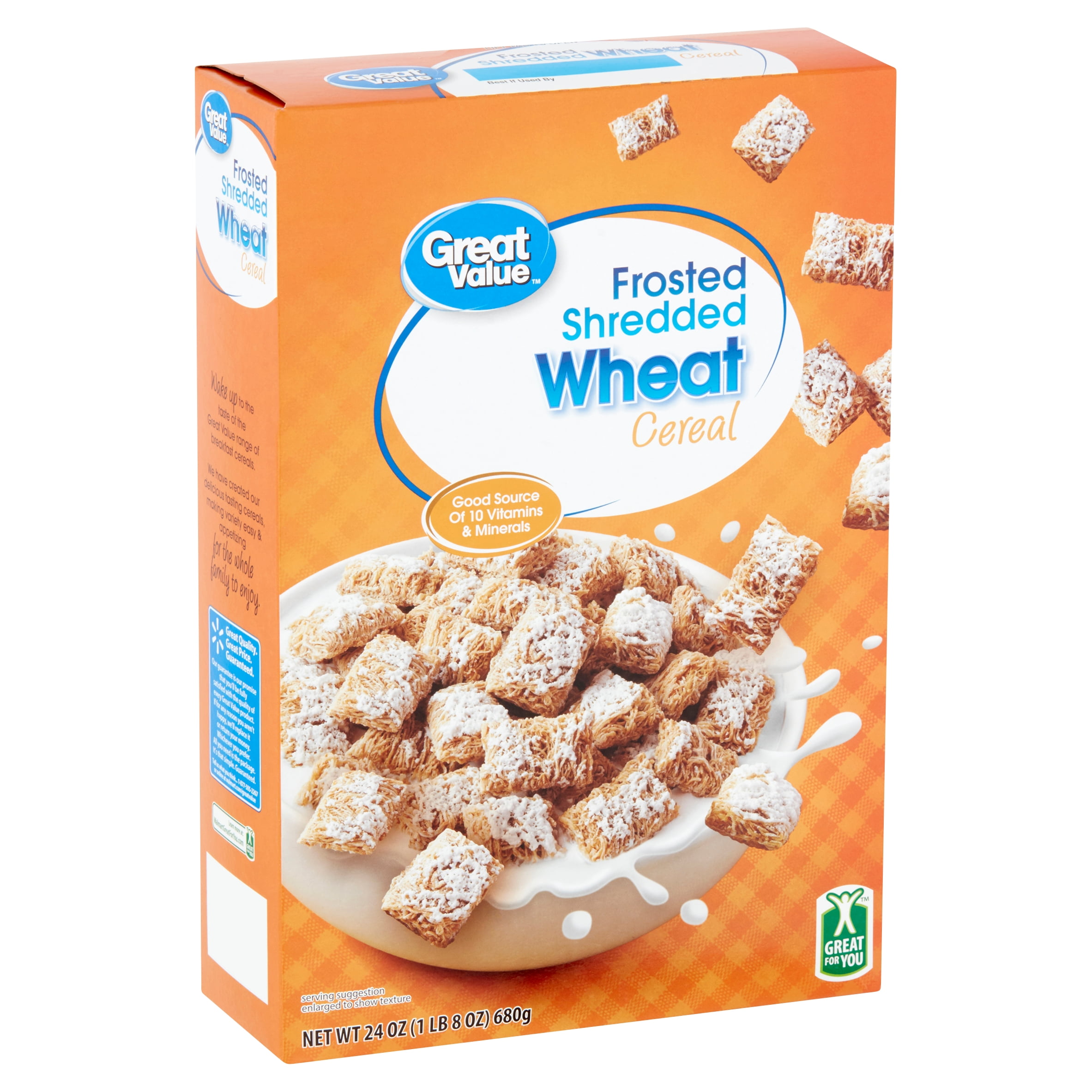 Great Value Frosted Shredded Wheat Cereal 24 Oz Walmart Great Value Frosted Shredded Wheat Cereal 24 Oz Walmart