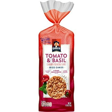 Quaker Rice Cakes, Garden Tomato & Basil, 6.1 oz - Walmart.com