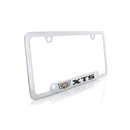 Cadillac XTS Brass License Plate Frame with Chrome Finish (4 hole ...