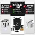 Premium Clear Ice Cube Maker with Conversation Ice Prints – 8 Large 2.1 ...