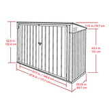 CoverIT 6x3 Steel Storage Shed, Locking Metal Outdoor for Patio, Trash ...