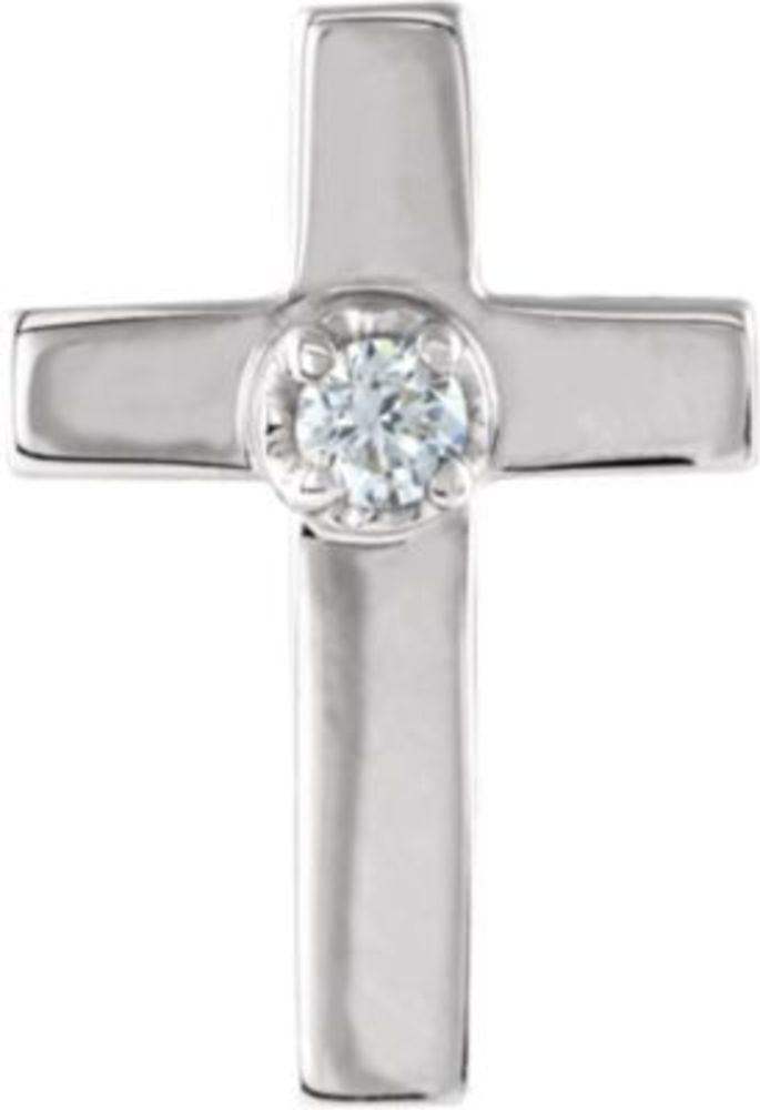 Diamond Cross Lapel Pin in 14k White Gold - Walmart.com