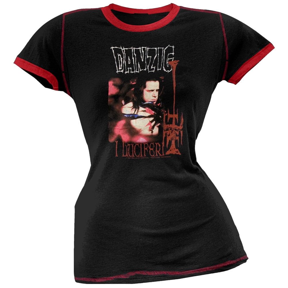 Danzig Women's Juniors I Luciferi Ringer Short Sleeve T Shirt - Walmart.com