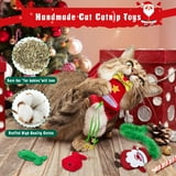 Cat Christmas Stocking with Catnip, Teaser, Cat Balls and Feather Toys ...