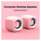USB Wired Computer Speakers Pink Laptop Speaker Subwoofer Deep Bass ...