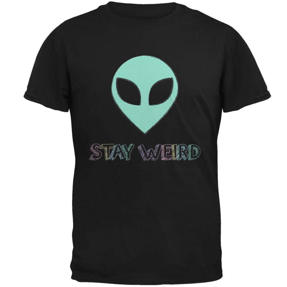 Stay Weird Alien Mens T Shirt Black 3X-LG - Walmart.com