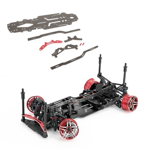 RC Chassis Suspension Frame Kit,Carbon Fiber Aluminum Upgrade Kit,1/10 ...