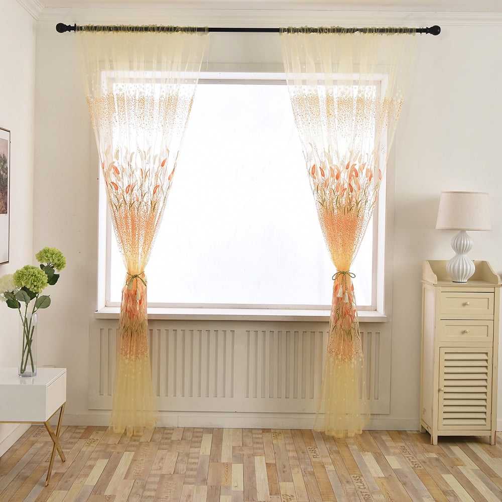 Click here for Ceimmolca Vilavideca Leaves Sheer Curtain Tulle Wi... prices
